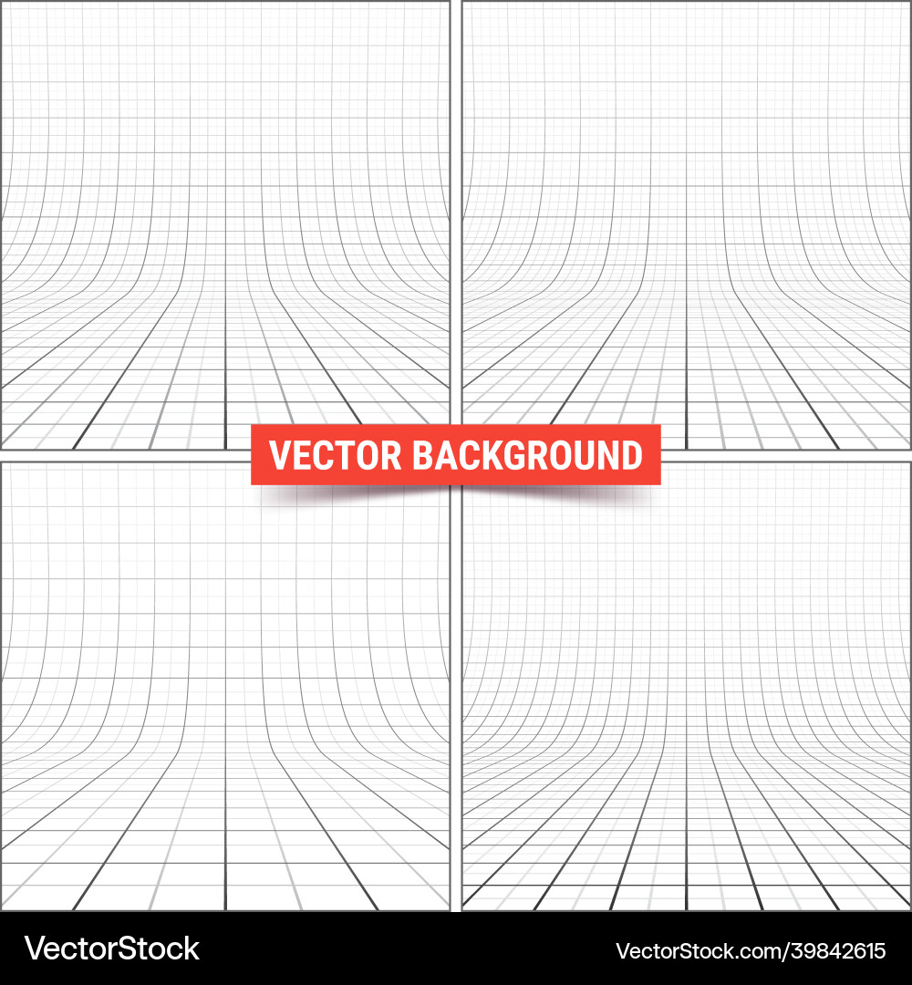 Set of studio backdrops with mesh curved Vector Image