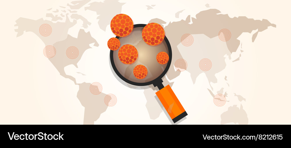 Virus outbreak spread pandemic around world Vector Image