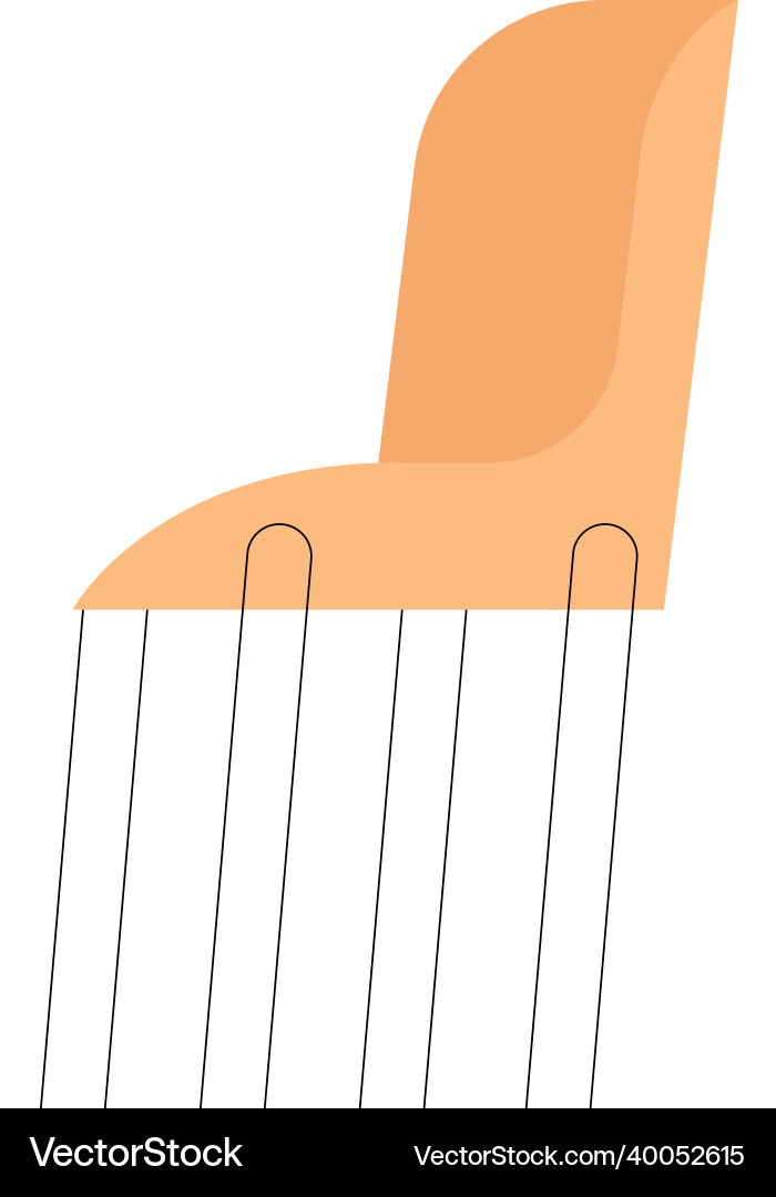 Yellow home chair Royalty Free Vector Image - VectorStock