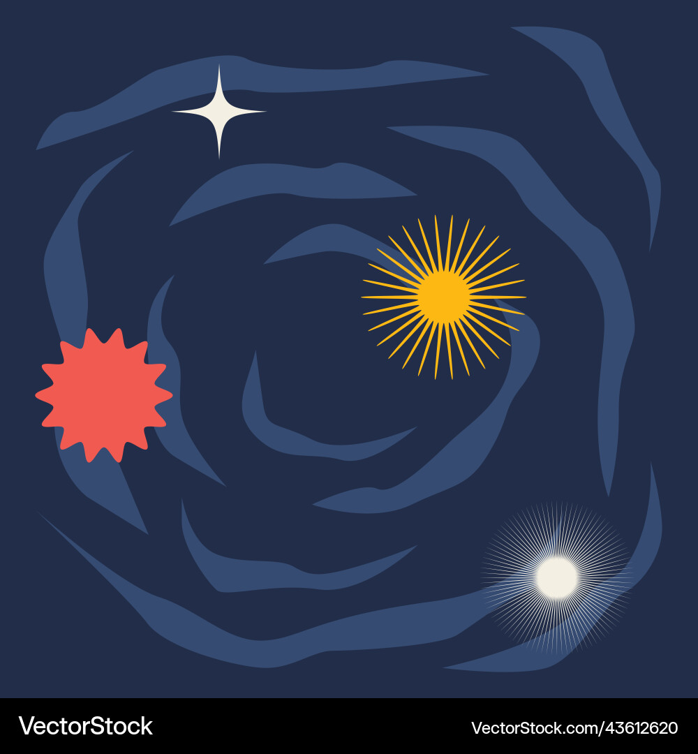 Abstract shiny stars night starry sky space Vector Image