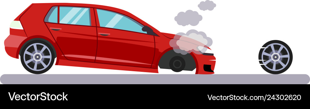 Car and transportation issue with a wheel Vector Image
