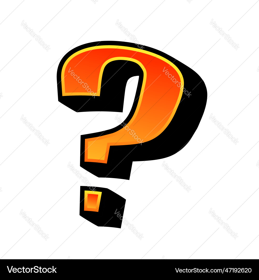 Concept with question mark in cartoon style Vector Image