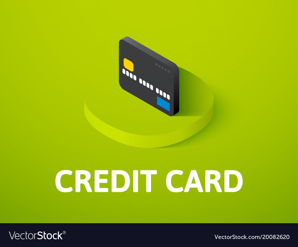 Credit card isometric icon isolated on color Vector Image
