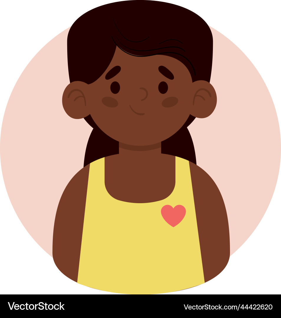 Cute afro girl avatar Royalty Free Vector Image