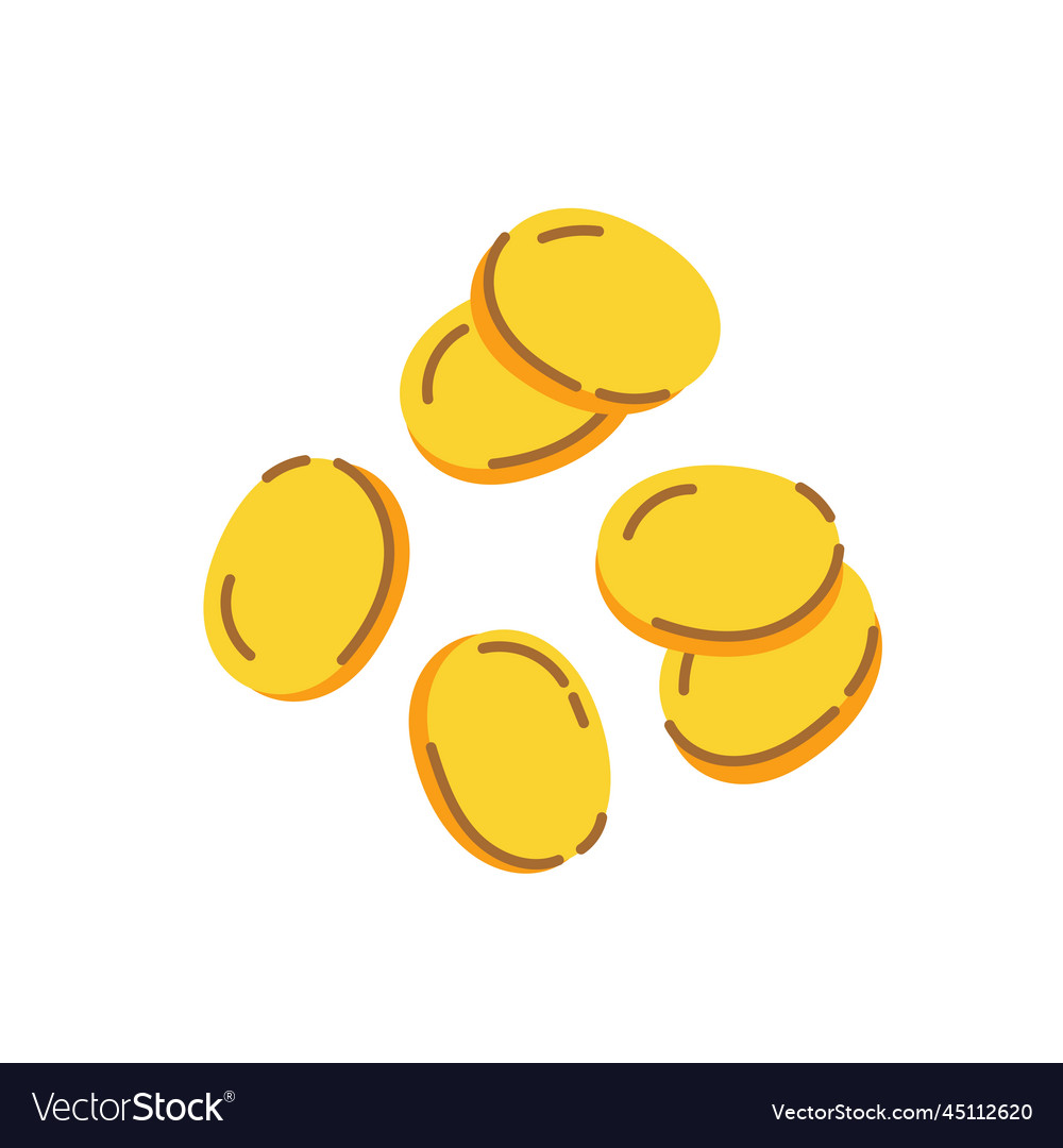 Gold coins st patricks day flat style Royalty Free Vector