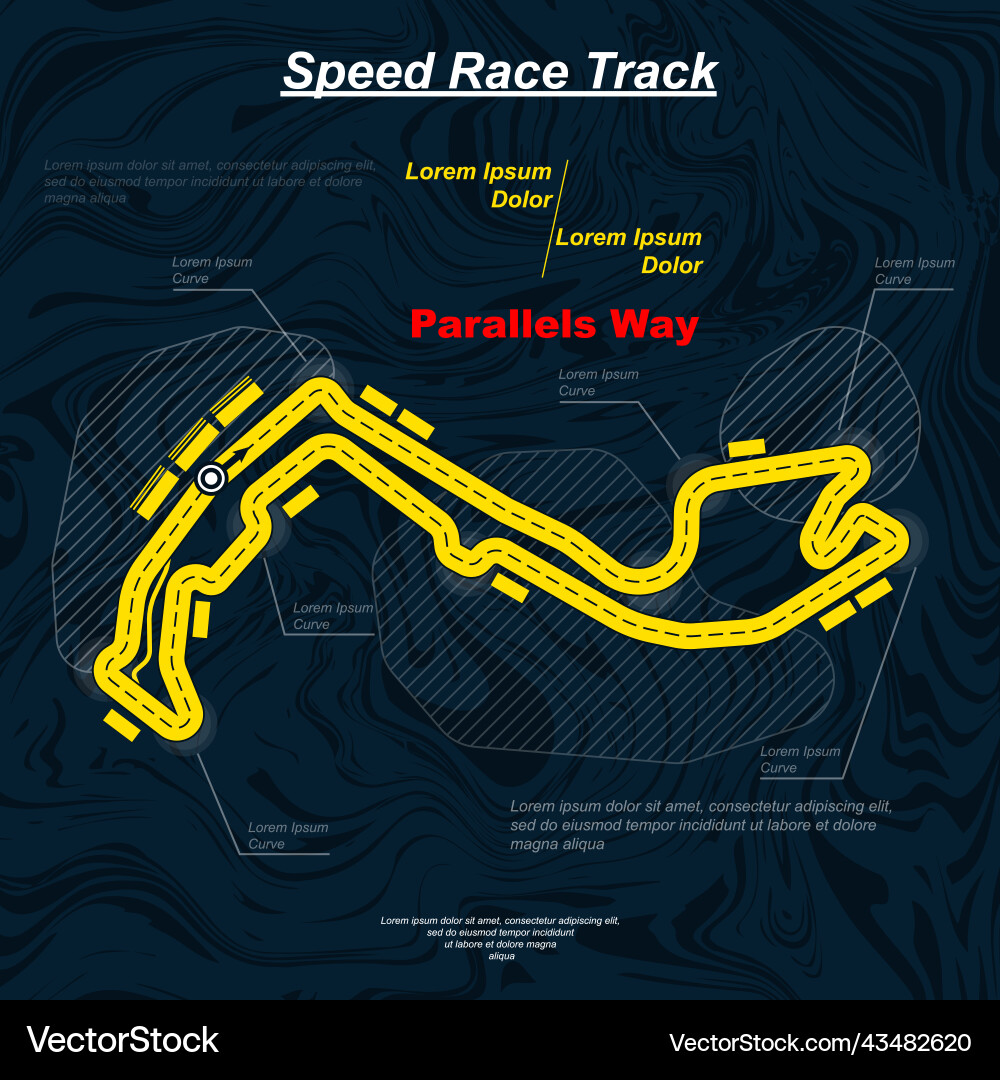 Modern colour race track banner Royalty Free Vector Image