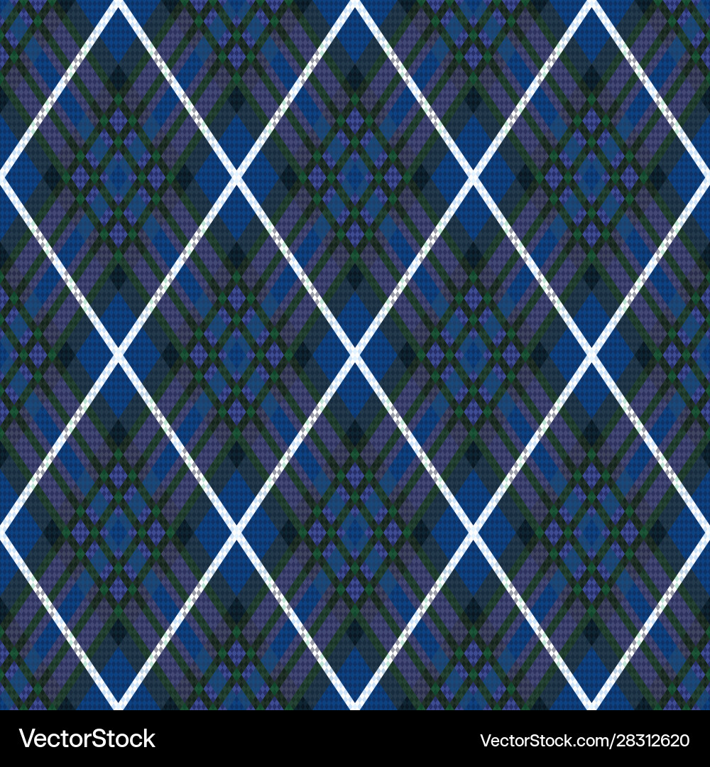 Rhombic tartan seamless muted texture Royalty Free Vector