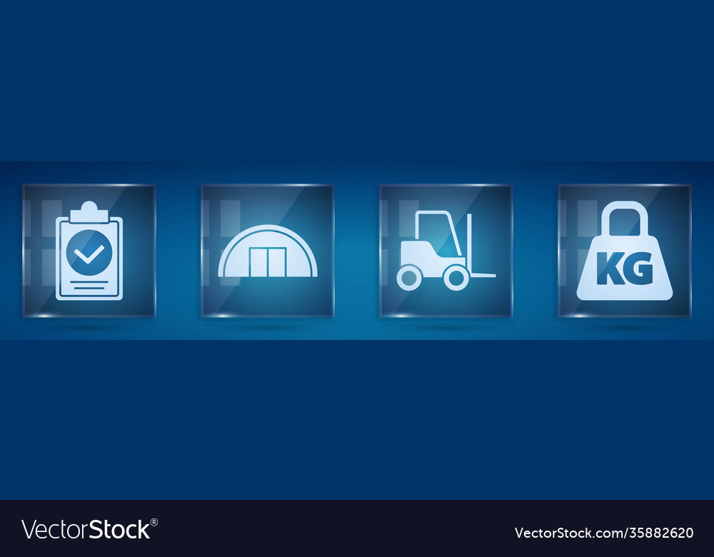 Set verification delivery list clipboard Vector Image