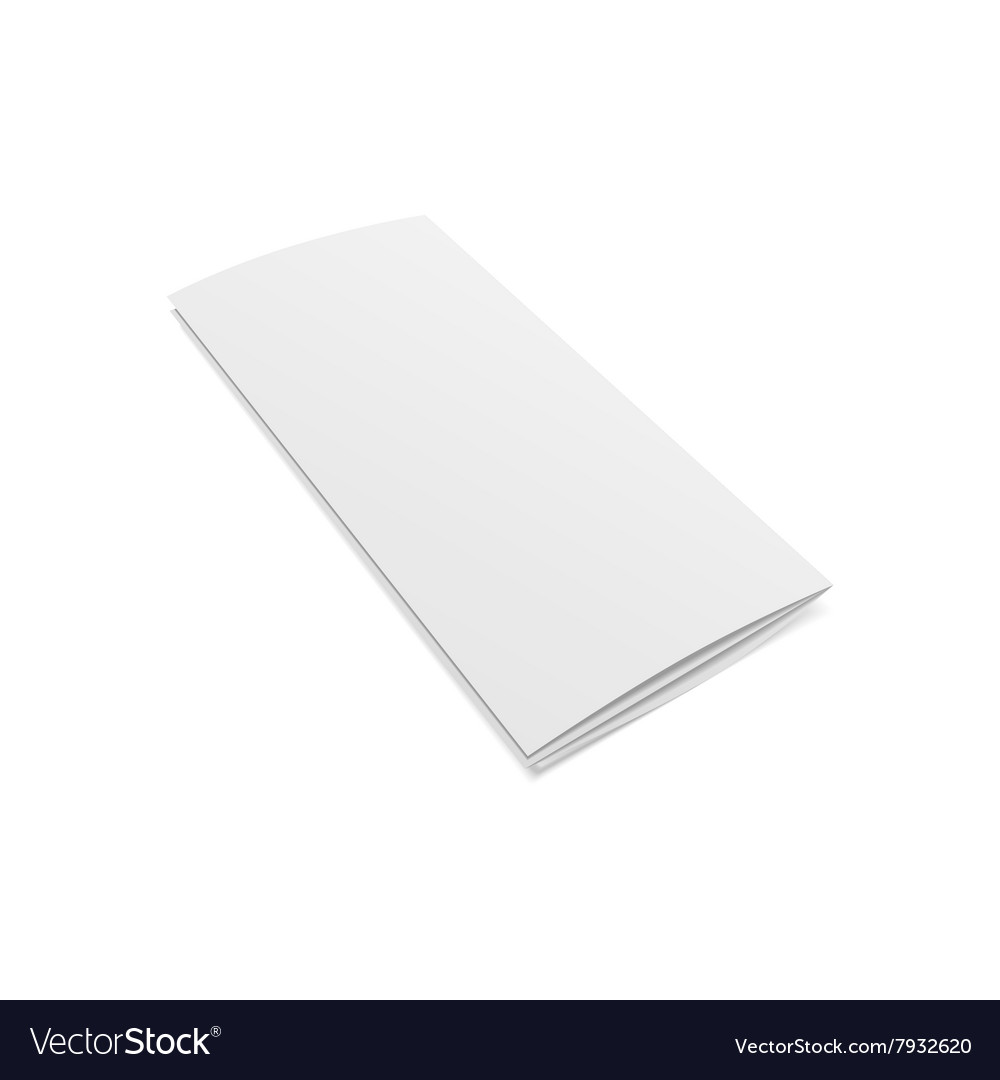 Threefold empty Flyer realistic Template Vector Image