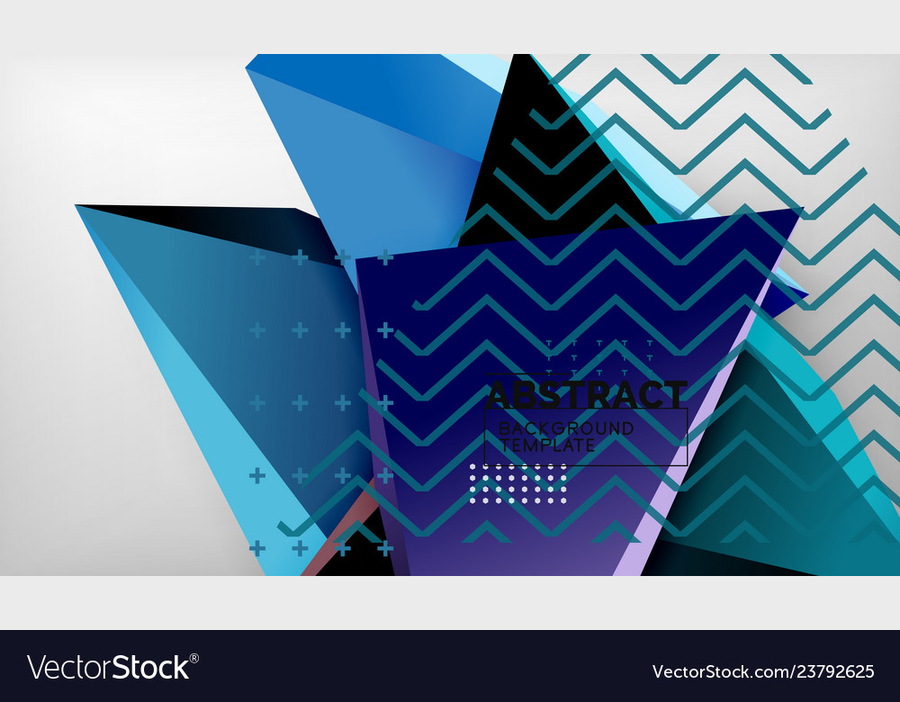 3d geometric triangular shapes abstract background