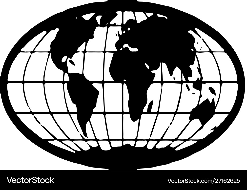 A globe icon on white background Royalty Free Vector Image