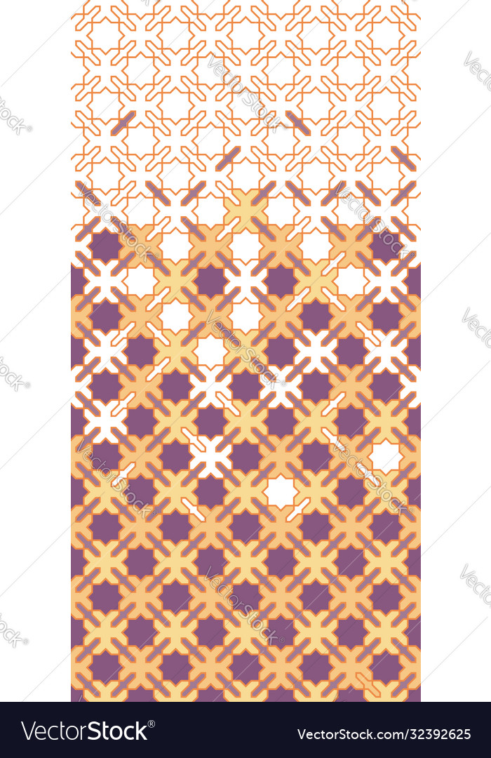 Arabic islamic pattern border decor Royalty Free Vector