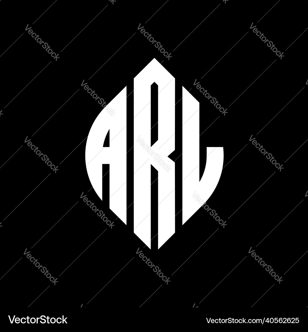 Arl circle letter logo design with circle Vector Image