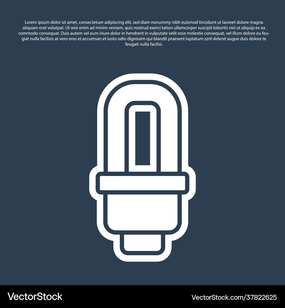 Blue line led light bulb icon isolated on Vector Image
