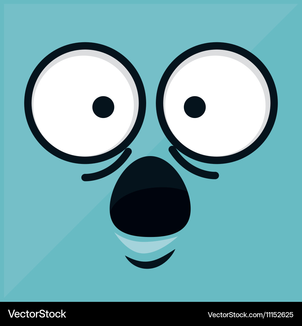 Emoticon with face surprise icon Royalty Free Vector Image