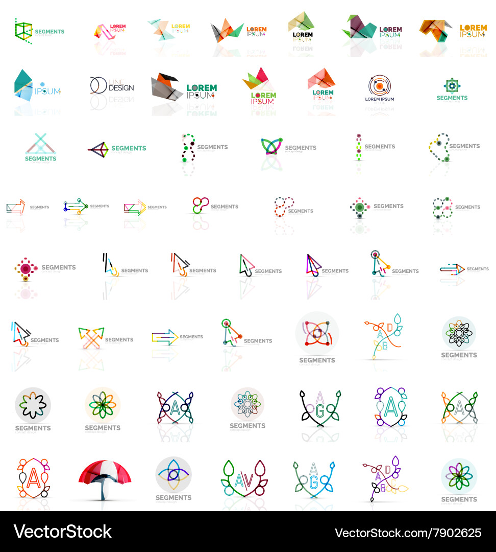 Mega collection of various abstract universal Vector Image