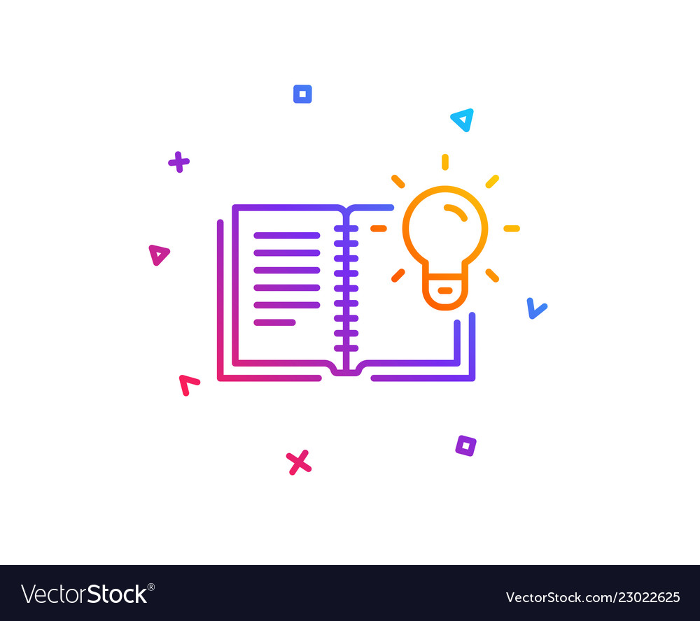 Product knowledge line icon education process Vector Image Product knowledge line icon education process Vector Image