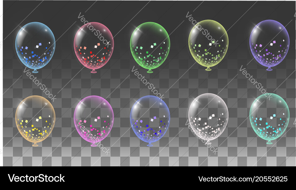 Transparent balloon on background balloons Vector Image