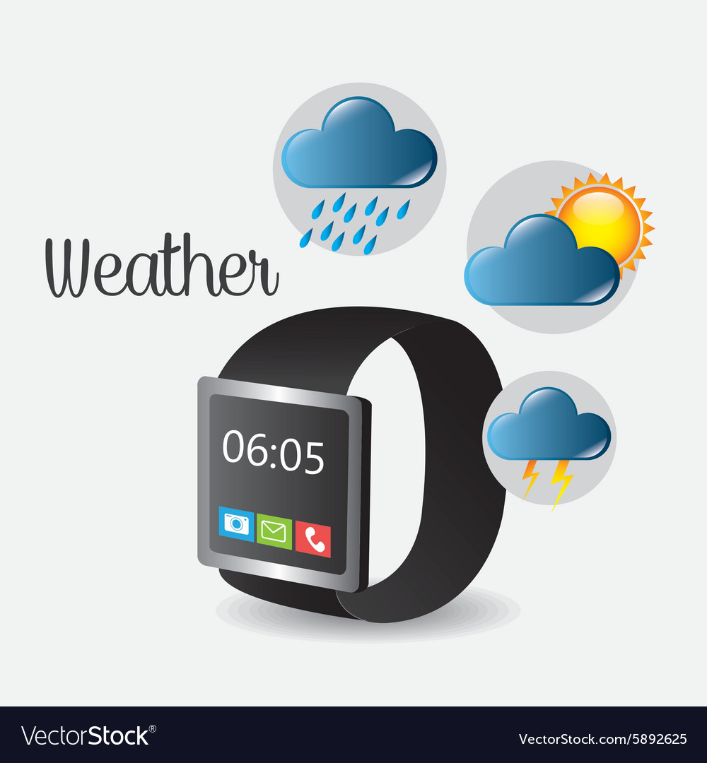 Weather mobile app design Royalty Free Vector Image