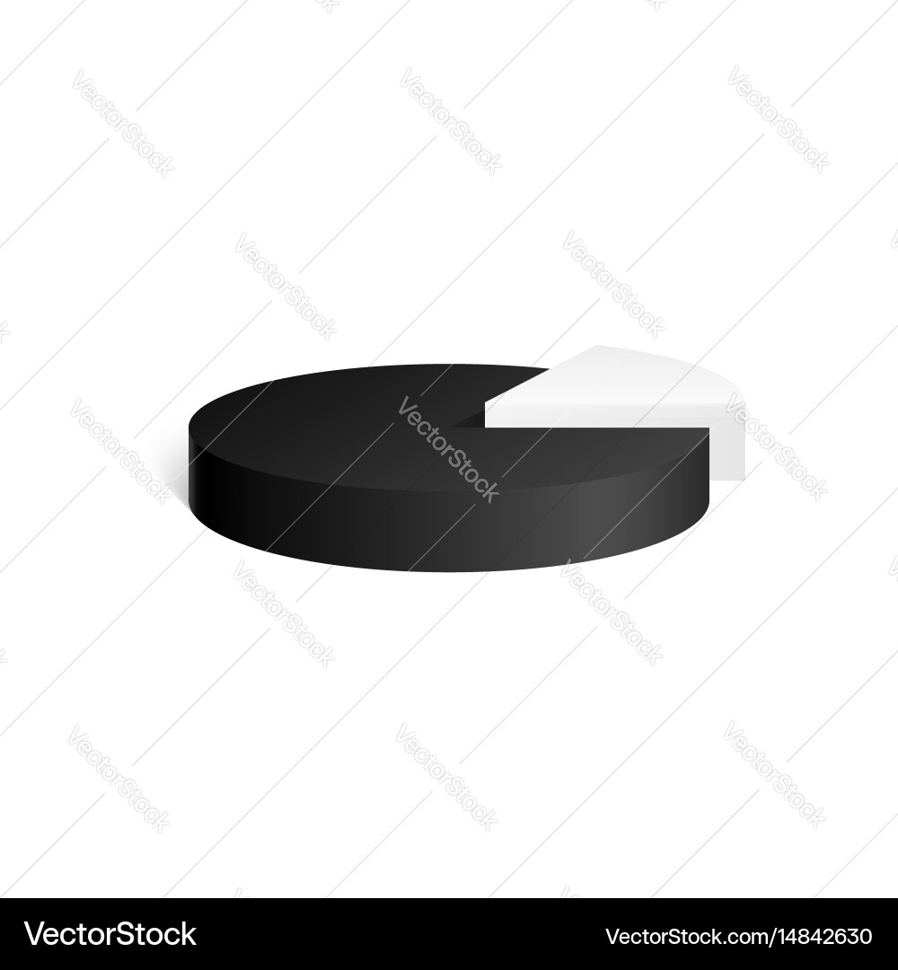 Black and white cylinder diagram 3d geometric Vector Image