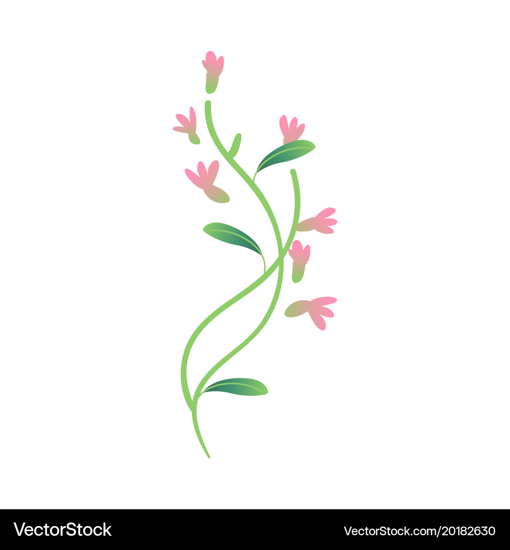 Cartoon abstract pink flower icon Royalty Free Vector Image