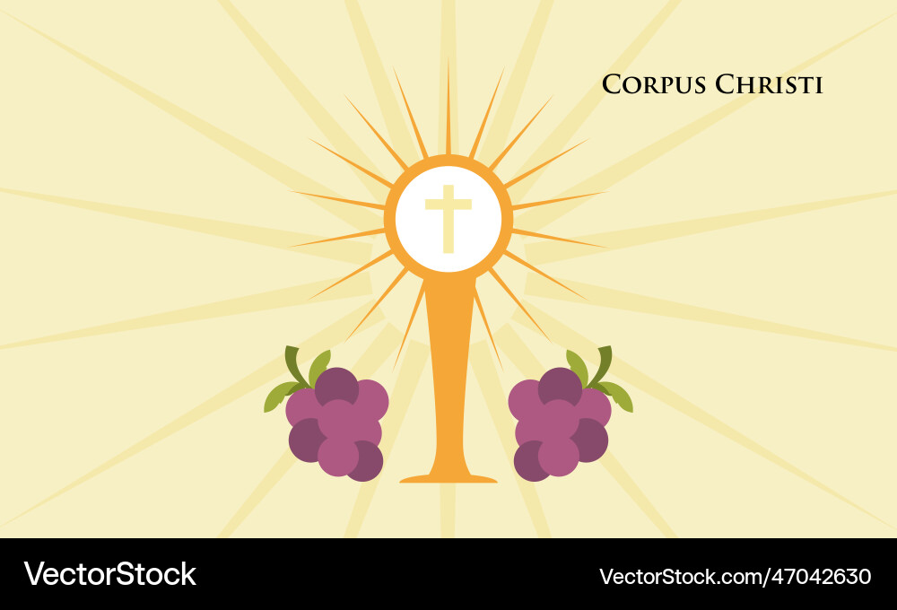 Corpus christi catholic religious holiday Vector Image