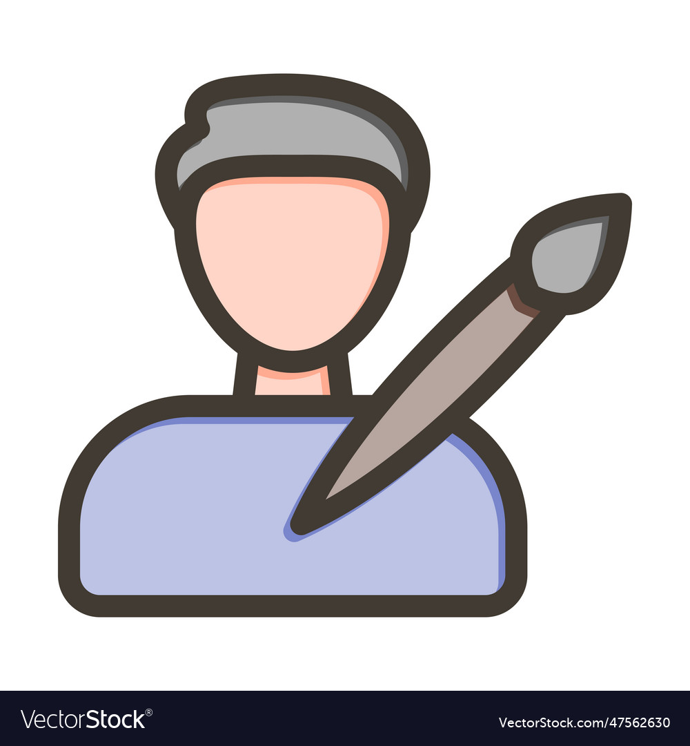 Designer thick line filled colors for personal Vector Image