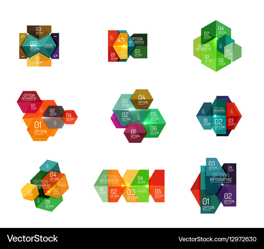 Infographic modern templates - geometric shapes Vector Image
