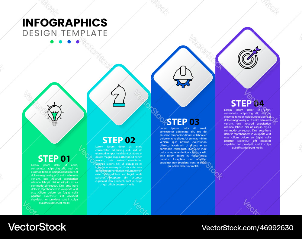 Infographic template with icons and 4 options Vector Image