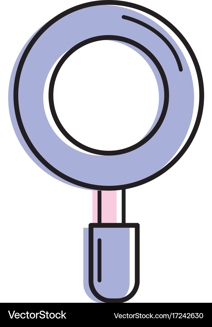 Magnifying glass search and exploration symbol Vector Image