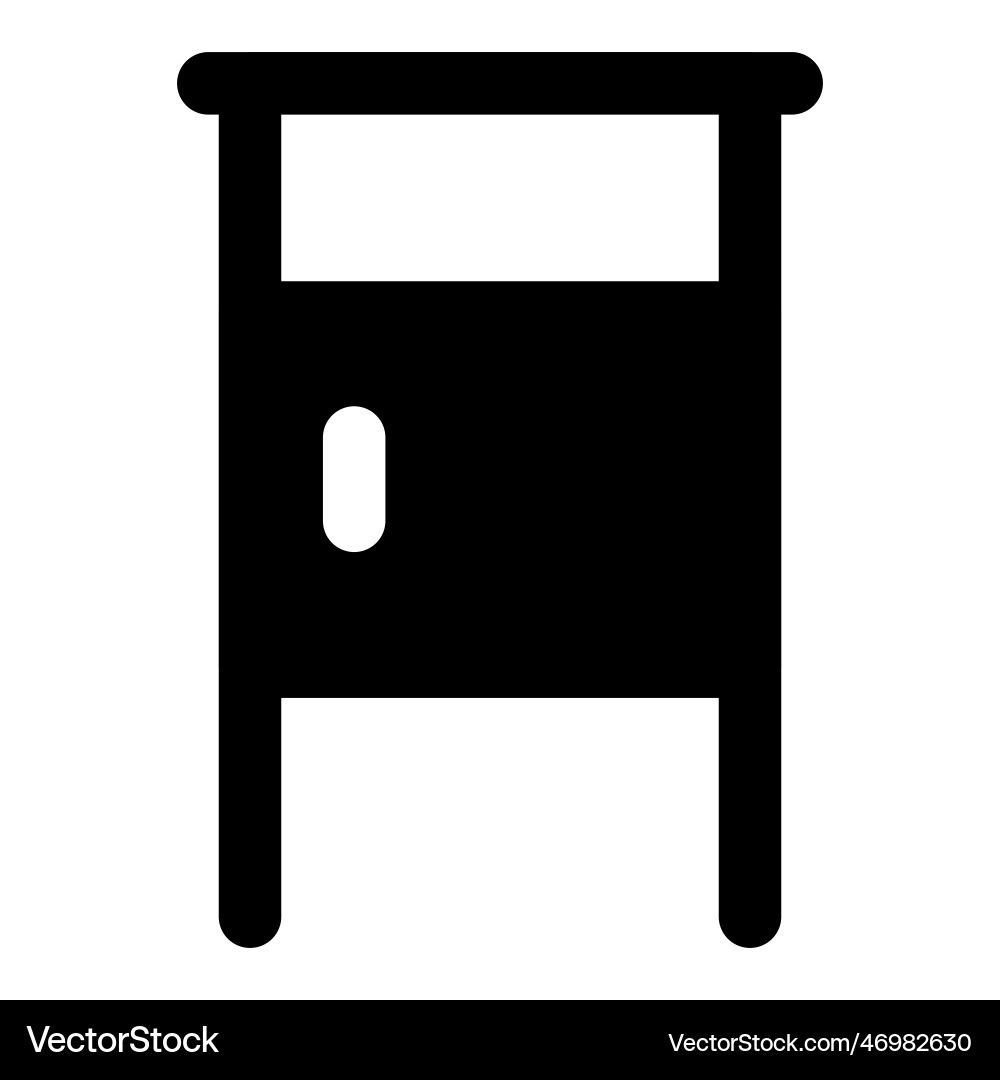 Movable bed side locker used by medical staff Vector Image