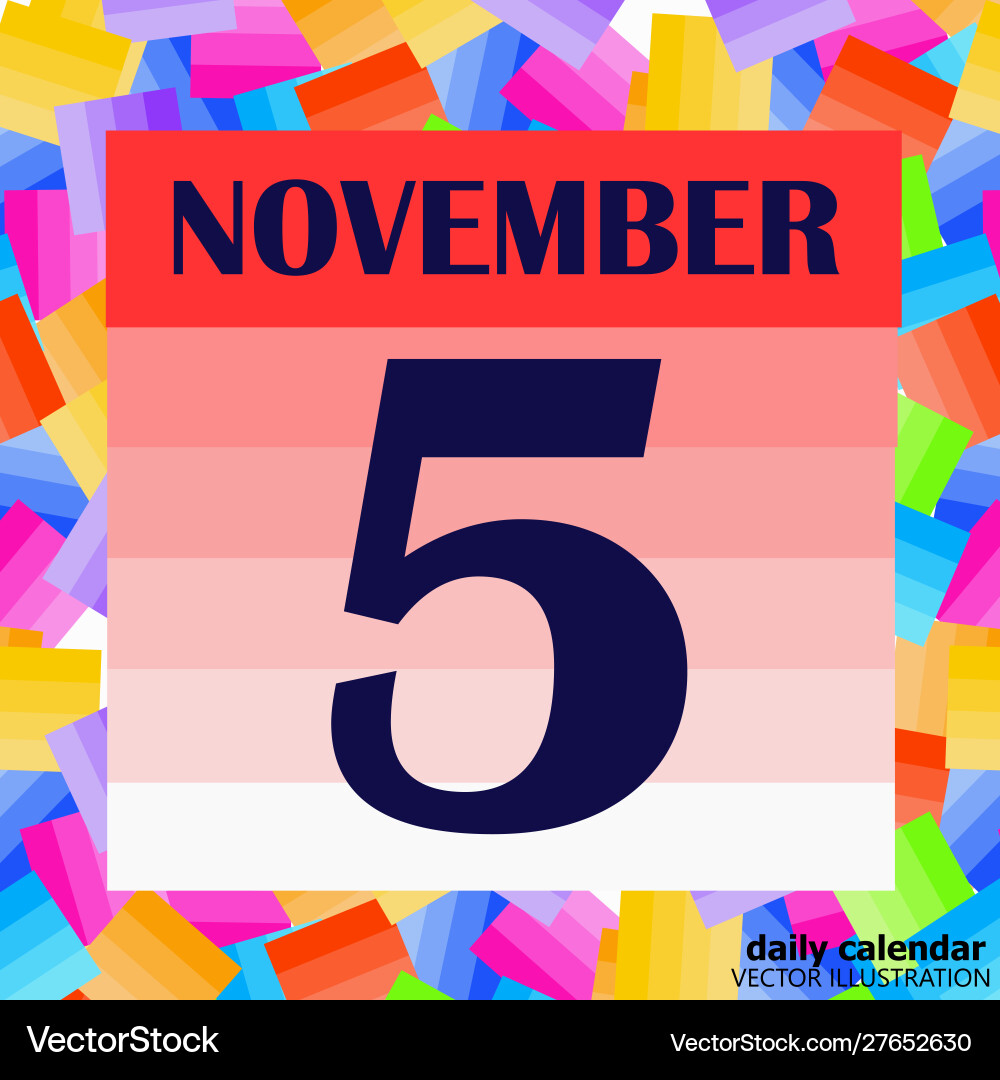 November 5 icon for planning important day Vector Image
