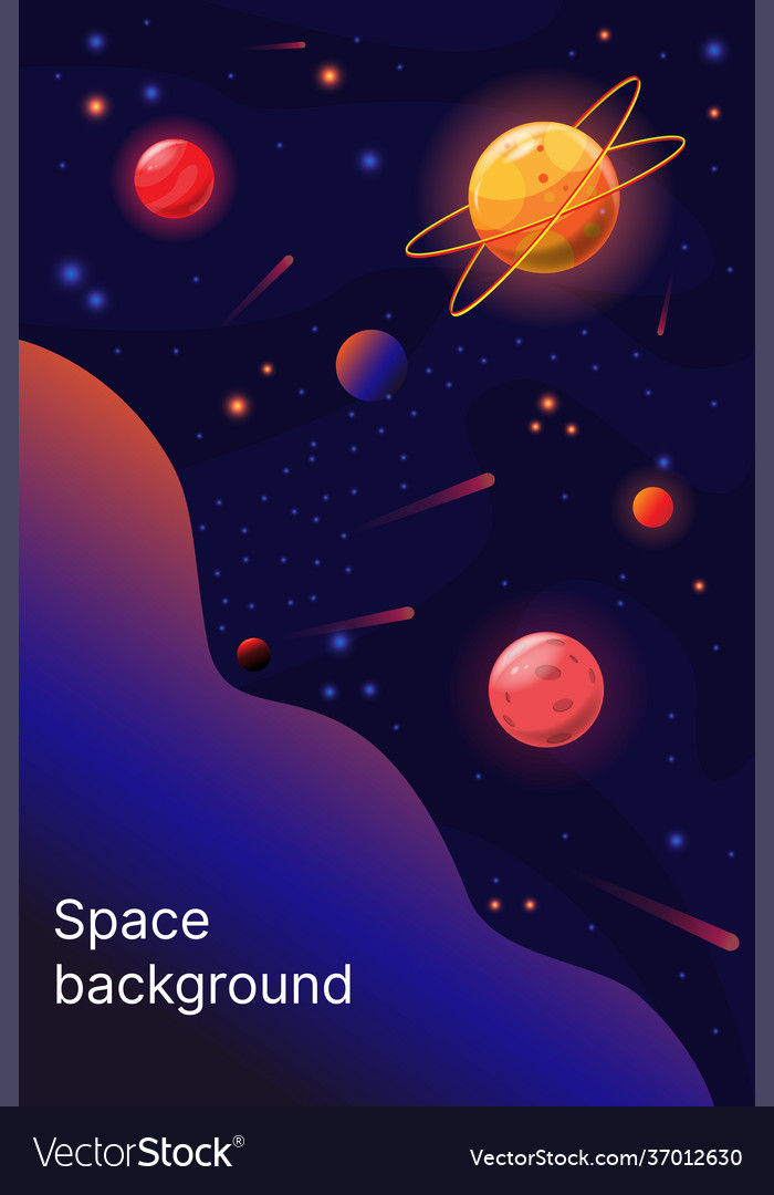 Outer space background template Royalty Free Vector Image