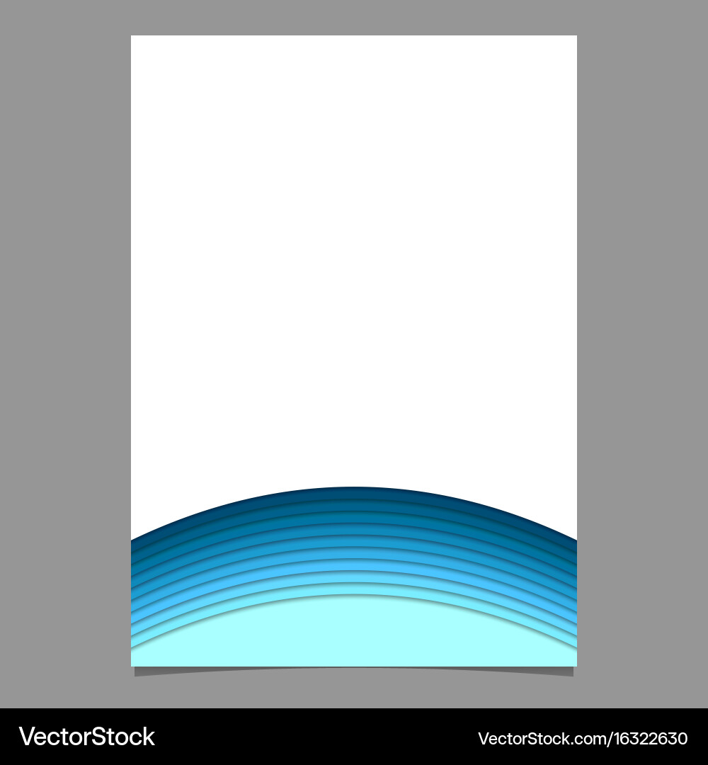 Page template from curved layers - stationery Vector Image