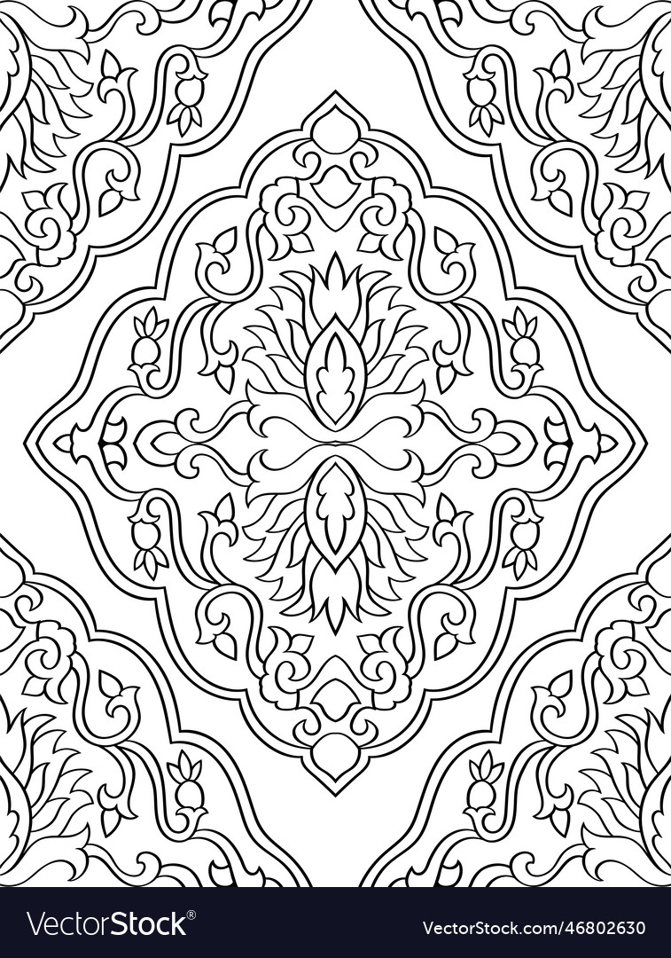 Seamless damask pattern Royalty Free Vector Image