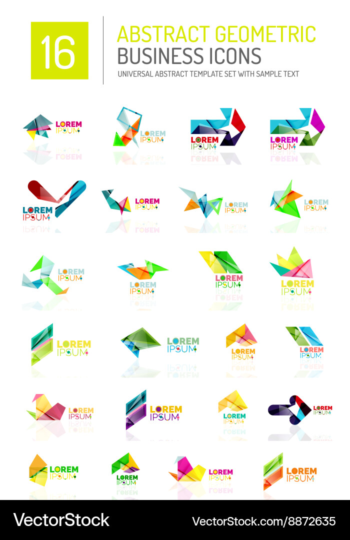 Abstract business icons Royalty Free Vector Image