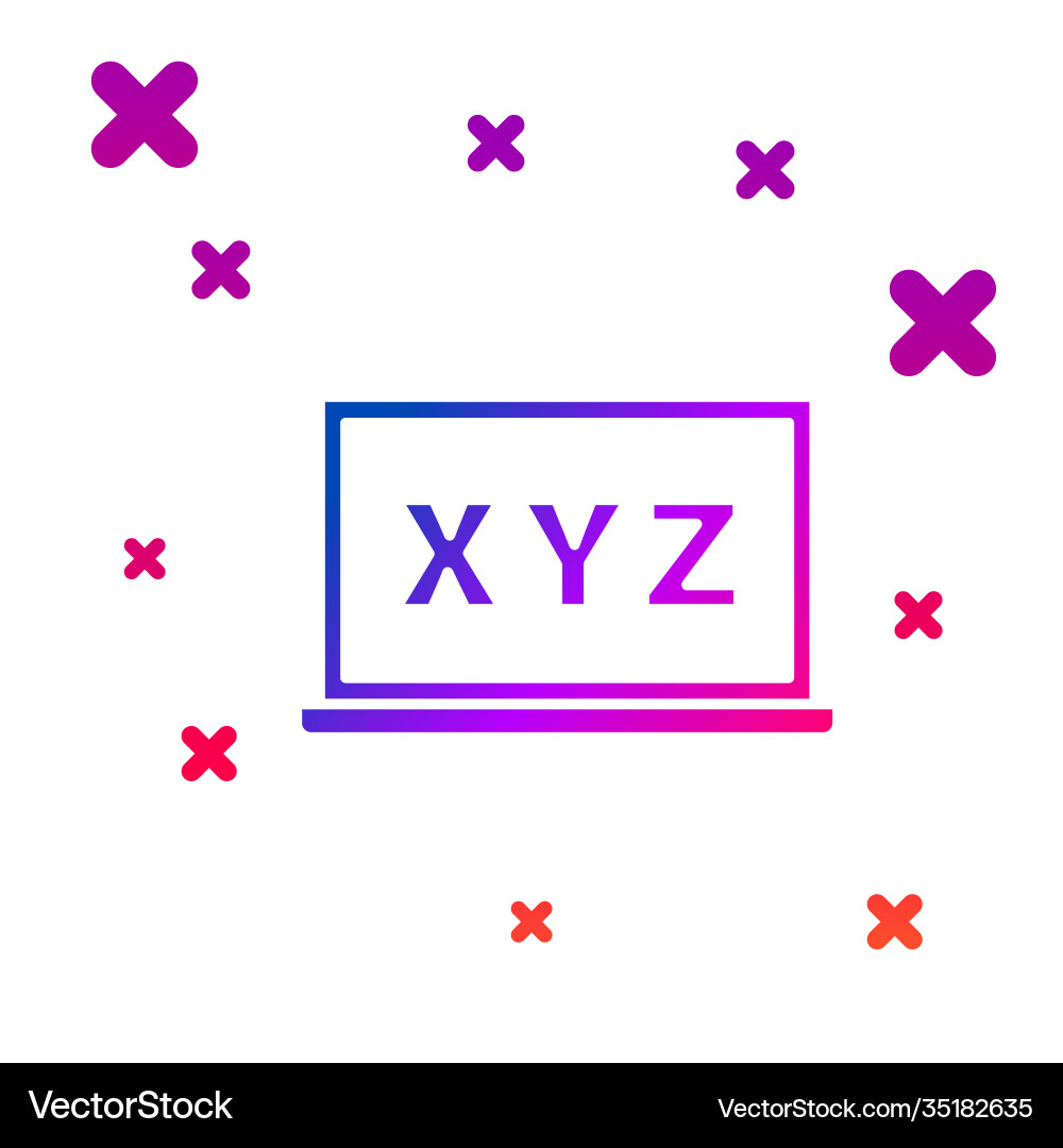 Color xyz coordinate system on chalkboard icon Vector Image