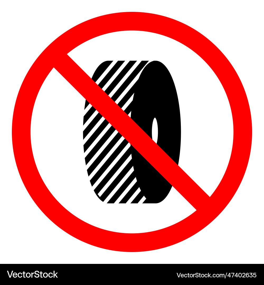 Do not change grinding wheels symbol sign Vector Image