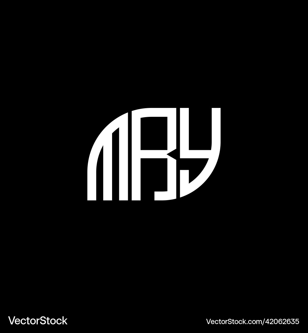 Mry letter logo design on black background Vector Image