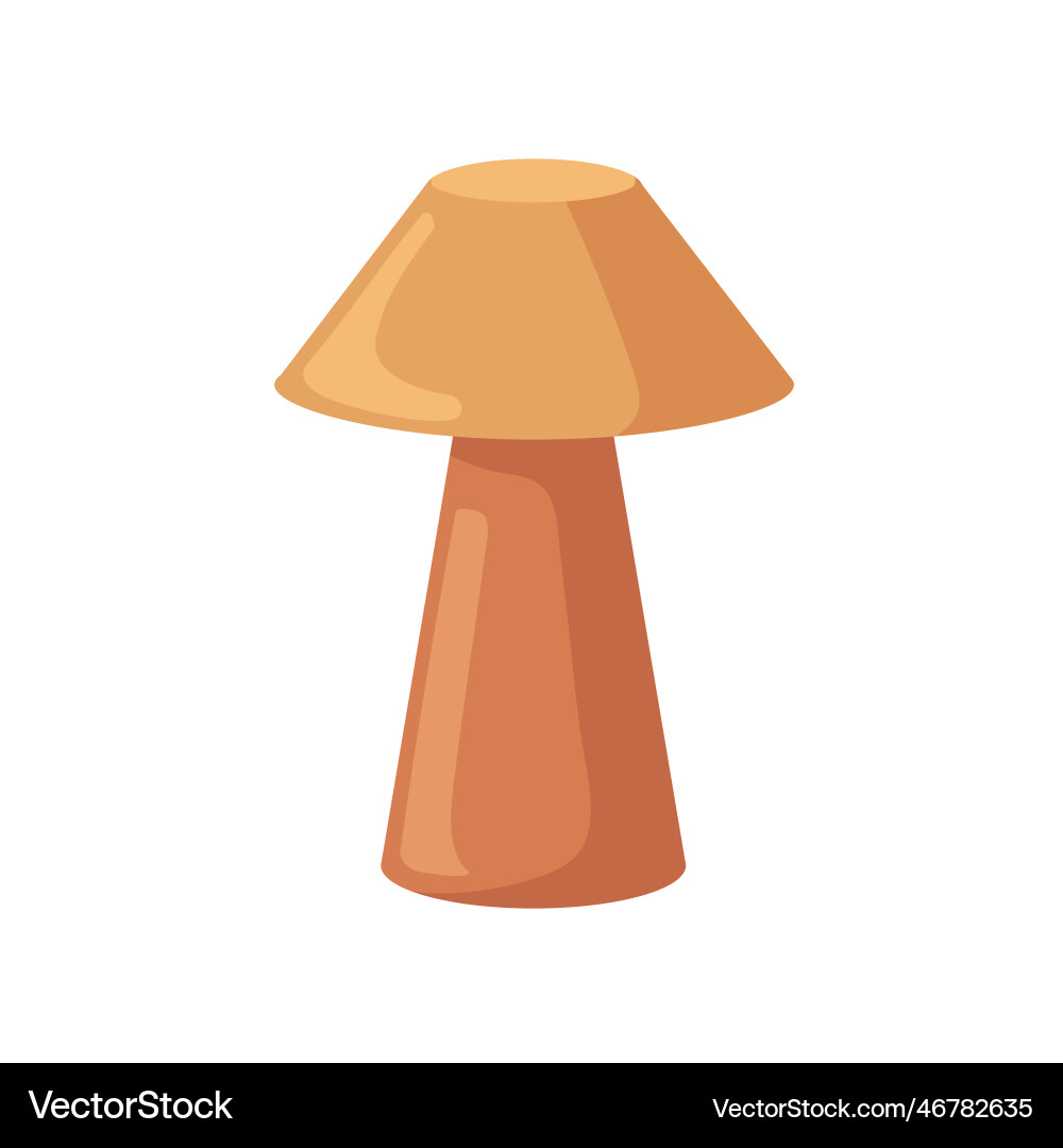 Night bedside table lamp with tapered shade Vector Image