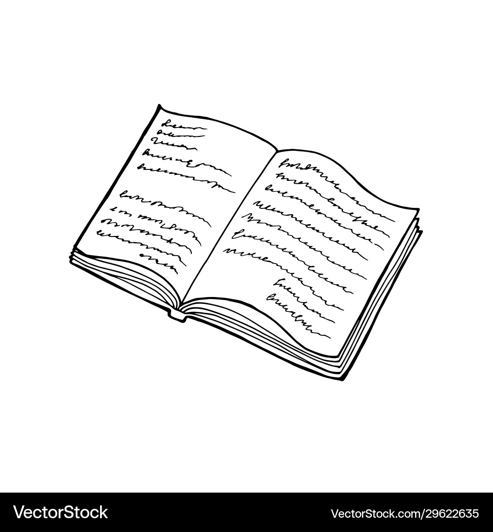 Open book with text icon can be used as logo Vector Image