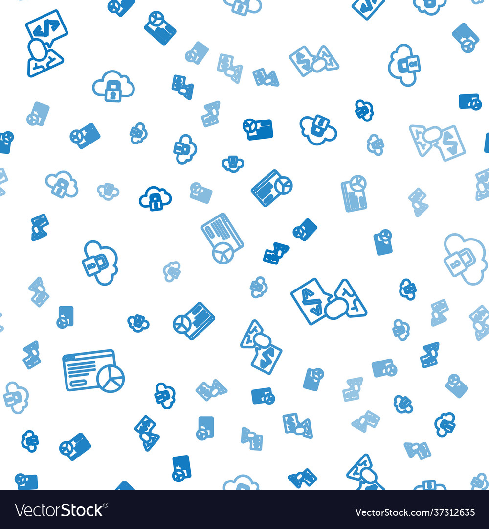 Set line website statistic front end development Vector Image