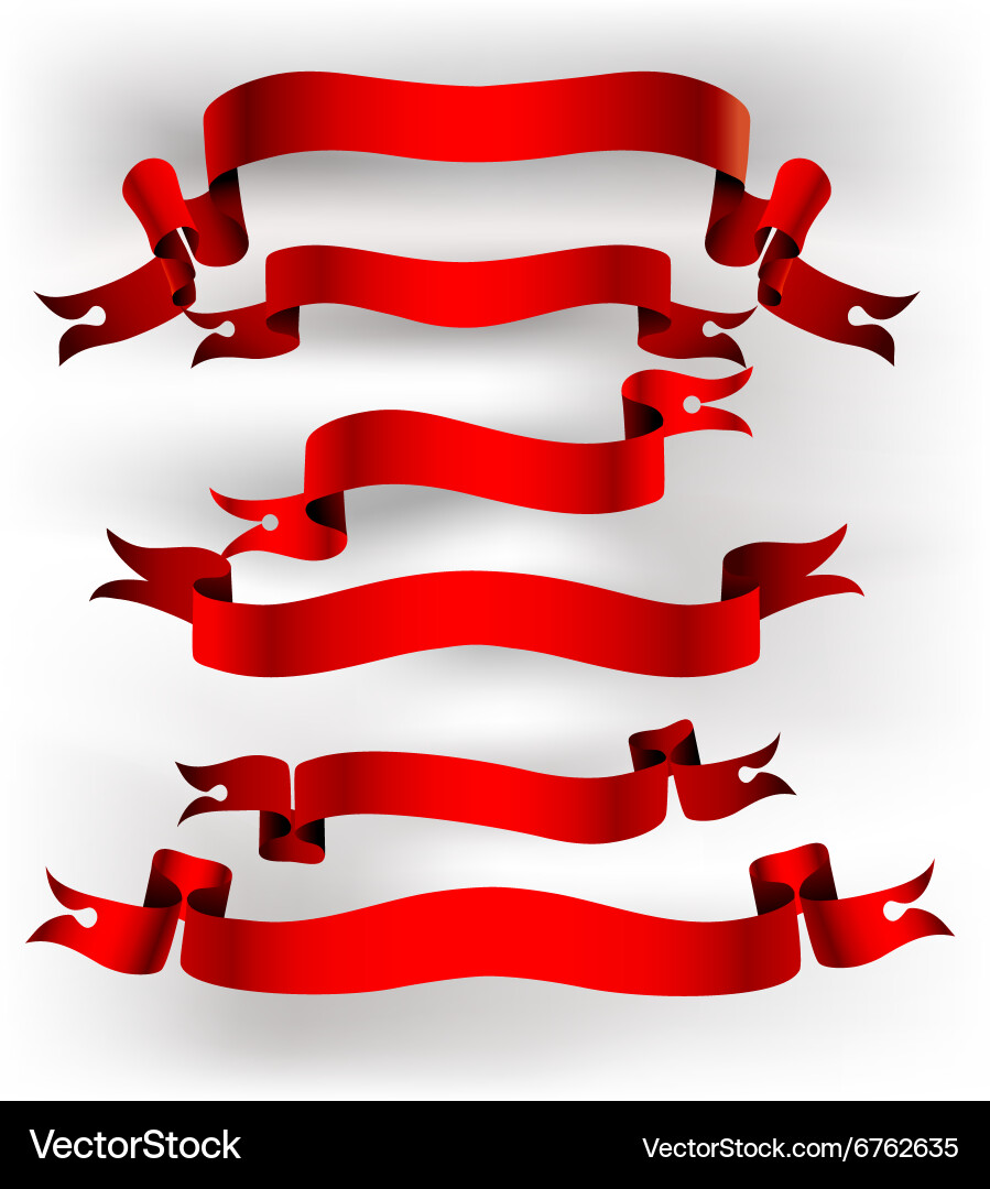 Set of ribbons Royalty Free Vector Image - VectorStock