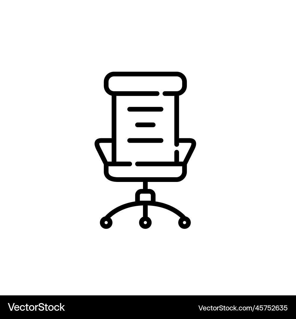 Swivel office chair pixel perfect editable Vector Image