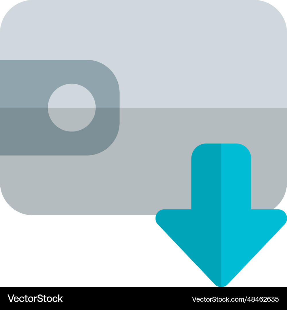Wallet balance reduced due to expenses Royalty Free Vector