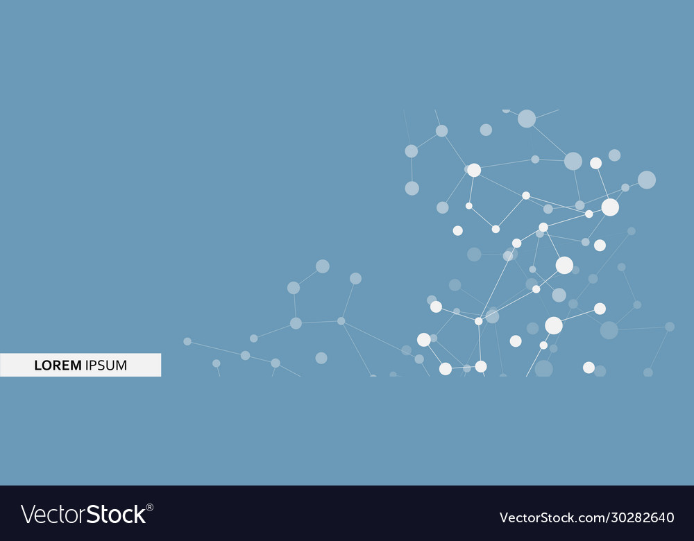 Abstract Connect Molecule Banner Science Vector Image
