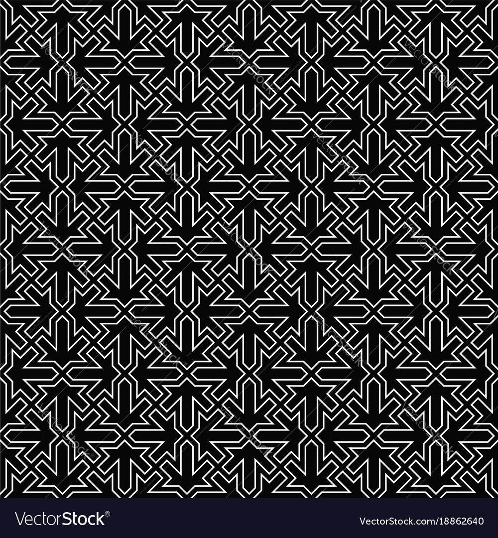 Arabic pattern leafs seamless Royalty Free Vector Image