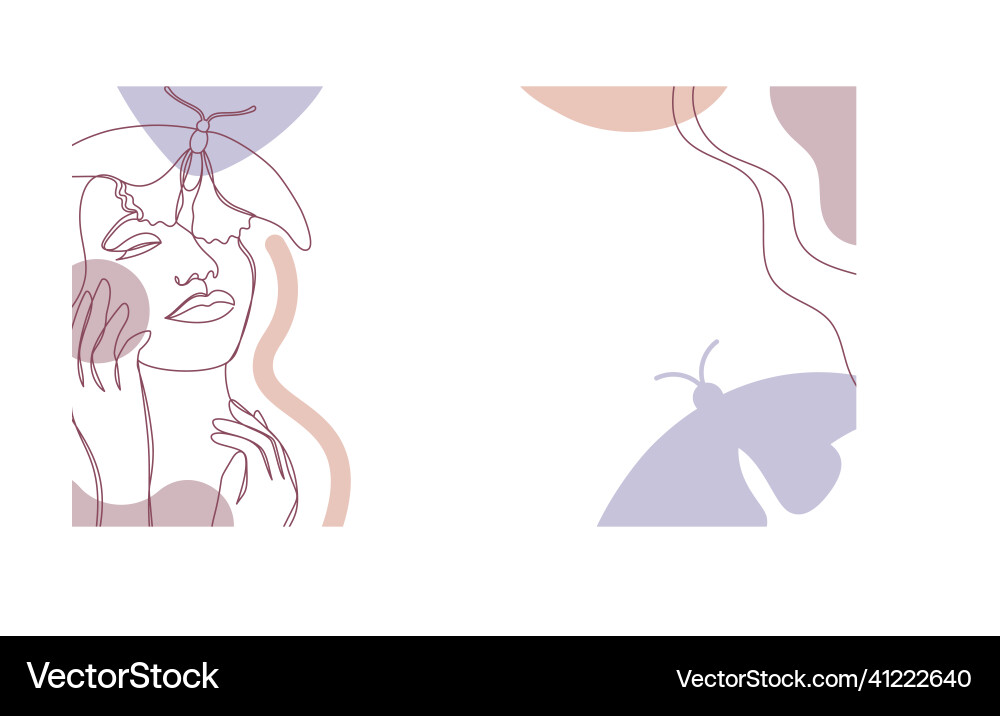 Background in a modern line and flat art style Vector Image