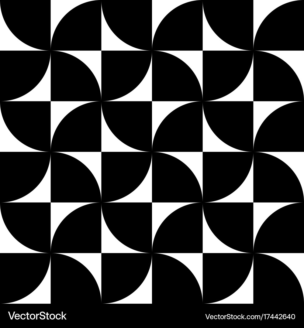 Black and white geometric seamless pattern Vector Image
