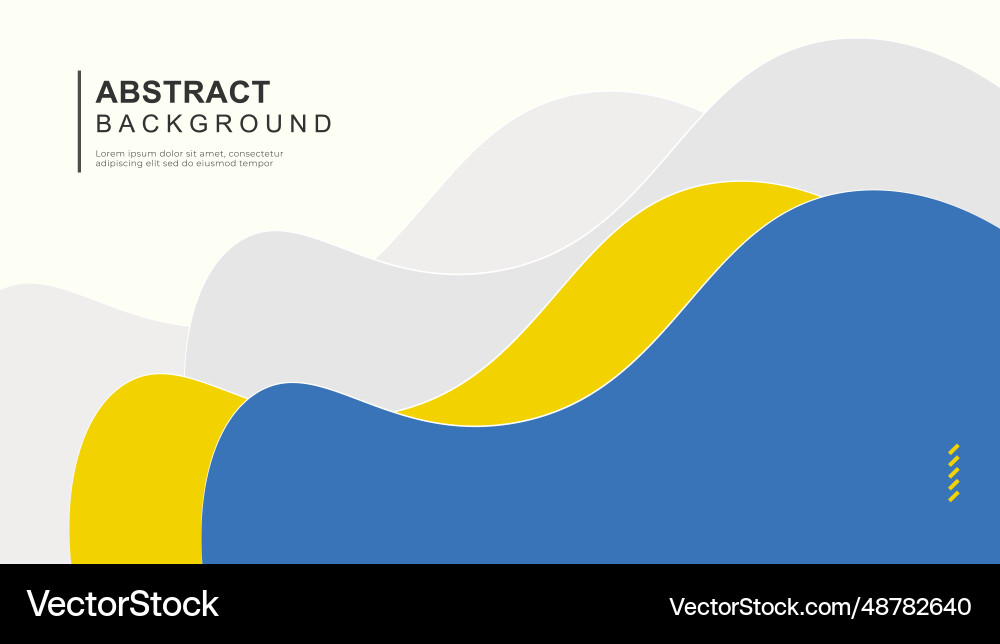 Blue and yellow curve on a white background Vector Image